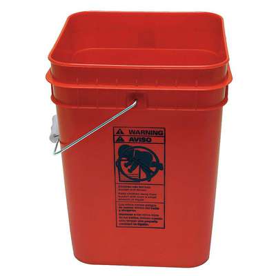 937196-9 Pail: 4 gal, Open Head, 10 1/4 in, 13 1/8 in Overall Ht, Metal ...