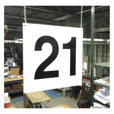 939225-7 Stranco Inc Hanging Aisle Sign, Two-Sided Number 21, PVC ...