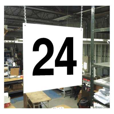 939225-9 Stranco Inc Hanging Aisle Sign, Two-Sided Number 24, PVC ...