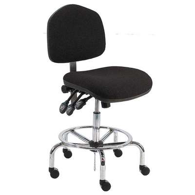 939382-1 Benchpro Task Chair: No Arm Arm, Black, Fabric, 450 lb Wt ...