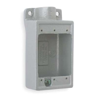 939639 Hubbell Killark Weatherproof Electrical Box: 1 Gangs, 1/2 in Hub ...