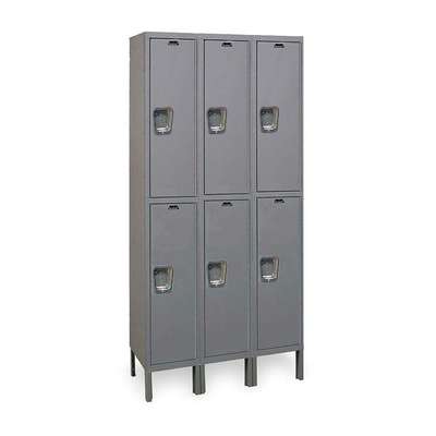 942003-4 Wardrobe Locker: 36 in x 12 in x 78 in, Solid, 2 Tiers, 3 ...