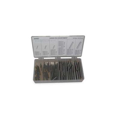 937048-5 Low Carbon Steel Taper Pin Assortment, Sizes: 46, Plain ...