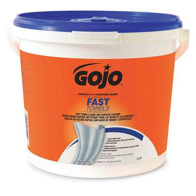 940502-6 GOJO FAST TOWELS: Bucket, 9 in x 10 in Sheet Size, 225 Wipes ...