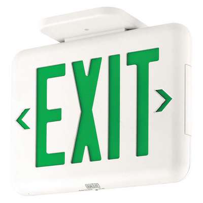 940006-6 Dual-Lite Exit Sign: Emergency Battery Backup, LED, White ...