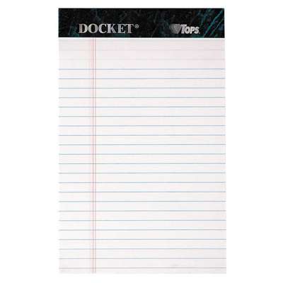 938849-7 Tops Notepad: 5 in x 8 in Sheet Size, Narrow, White, 600 ...