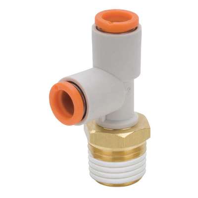 938713-4 Male Run Tee: PBT, MBSPT x Push-to-Connect x Push-to-Connect, For 3/8 in x 3/8 in Tube ...