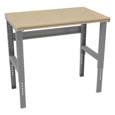 941657-8 Workbench: Adj Ht, Shop Top, 48 in x 30 in, 2,000 lb Overall ...