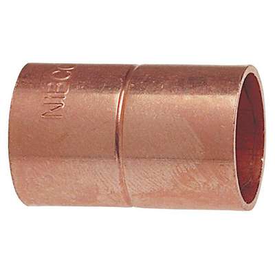 939679-1 Coupling with Stop: Wrot Copper, Cup x Cup, 2 1/2 in x 2 1/2 ...