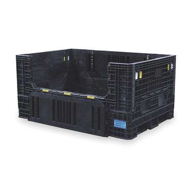 941731-2 Collapsible Bulk Container: 46 cu ft, 70 in x 48 in x 34 in, 4 ...