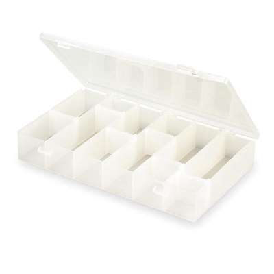 937897-6 Flambeau Adjustable Compartment Box, Translucent, 1 3/4 inH x ...