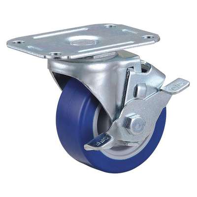 939933 Standard Plate Caster: 3 in Wheel Dia., 175 lb, 3 3/4 in ...
