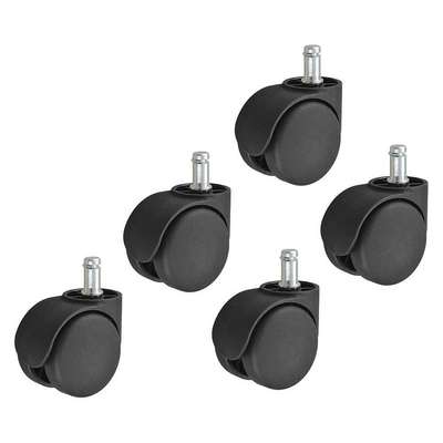 942408-3 Friction-Ring Stem Caster Kit: 2 3/16 in Wheel Dia., 375 lb ...