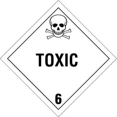 939391-5 Brady Toxic 6 DOT Container Placard, Height: 10-3/4", Width ...