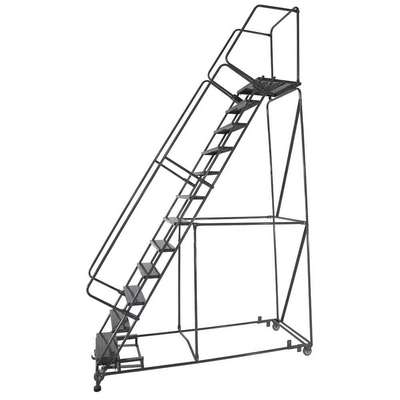 938390-2 Ballymore 14-Step Rolling Ladder, Expanded Metal Step Tread ...