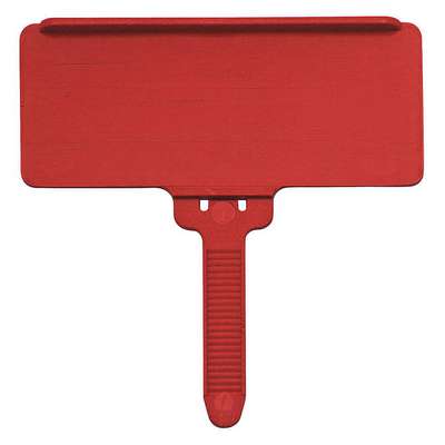 942678-2 Quantum Storage Systems Label Tag: 3 in x 1 3/8 in, Red ...