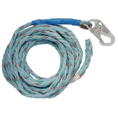 940247-8 Vertical Lifeline: 310 lb Wt Capacity, Copolymer, 50 ft ...