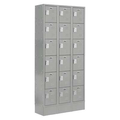 938748-5 LockUp Box Assembled Locker with Louvered Doors; (3) Wide, (6 ...