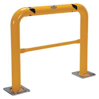 937975-2 Vestil Yellow, Steel, Machine Guard, Floor Mounted Guard Rail ...