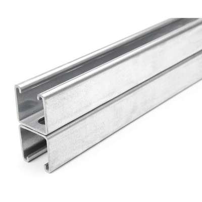 940687-4 Strut Channel, Slotted Back-to-Back: Steel, Pre-Galvanized, 10 ...