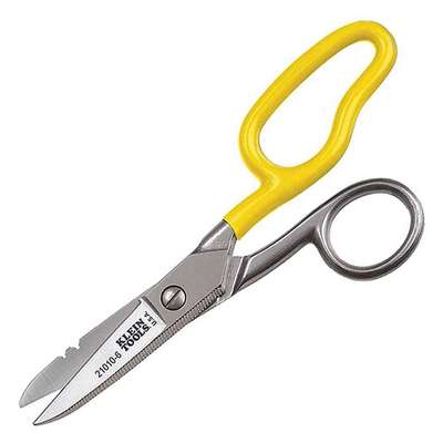 942378-7 Klein Tools Scissors: Steel Handle, 6 1/4 in Overall Lg, For ...