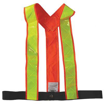 942459-6 Condor Safety Vest: Vertical, XL, Orange, Solid Polyester ...