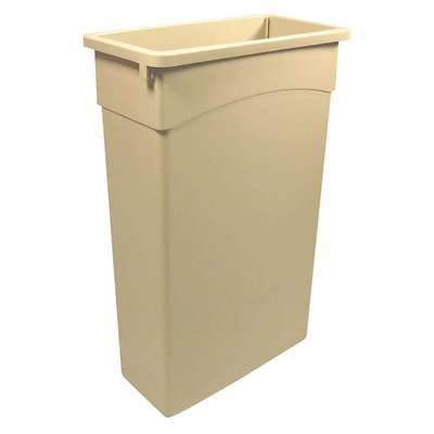 945975-6 Trash Can: Rectangular, Beige, 23 gal Capacity, 11 1/4 in Wd ...