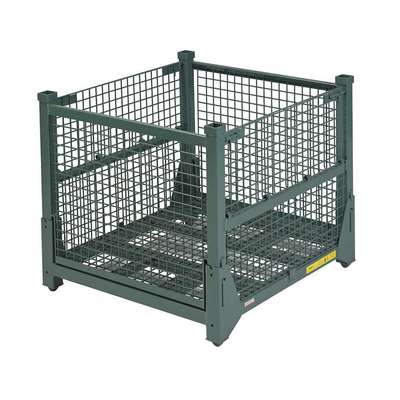 937732-3 Steel King Collapsible Bulk Container, Vista Green, 42" H x 48 ...