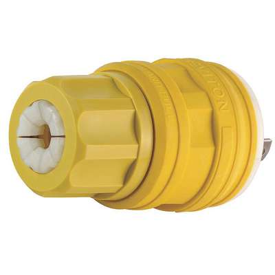 941858-9 Leviton Straight Blade Plug: 5-15P, 15 A, 125V Ac, Yellow, 2 ...