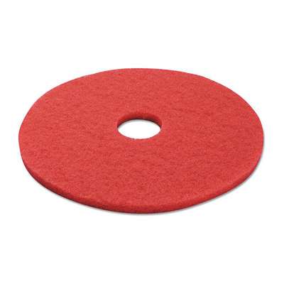942513-4 Buffing Pad: Cleaning/Buffing, Red, 17 in Dia, Polyester, 5 PK ...