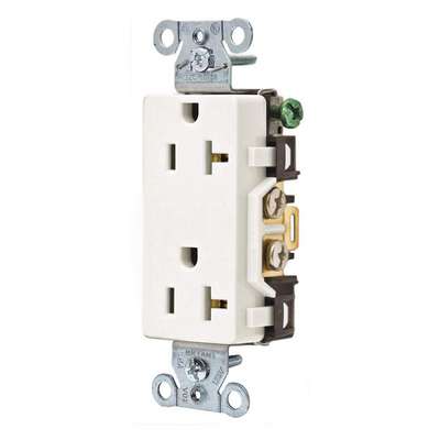942153-3 Receptacle: Decorator Duplex, 5-20R, 20 A, 125V AC, White, 2 ...