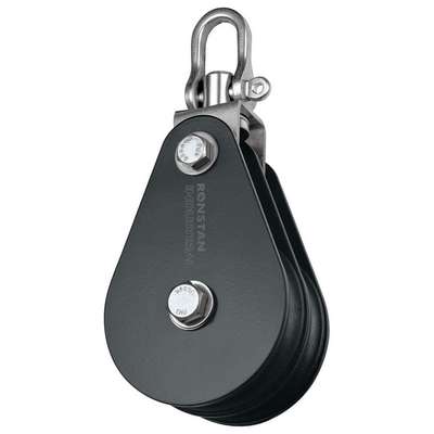 944322-2 Pulley Block: Double Pulley Block, Swivel, Pulling, 3,300 lb ...