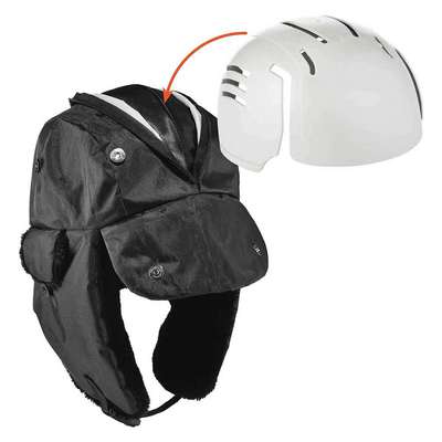 942843-1 N-Ferno By Ergodyne Trapper Hat: M, Black, Nylon, Thinsulate ...