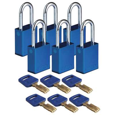 942579-2 Brady Lockout Padlock: Keyed Alike, Aluminum, Std Body Body ...