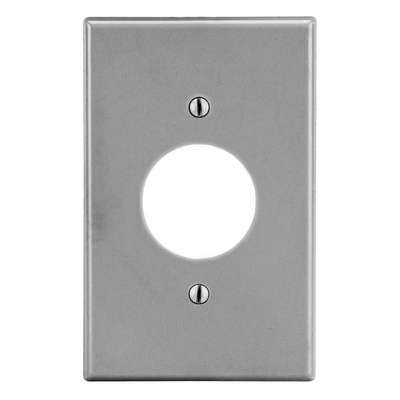 942875-6 Hubbell Single Receptacle Wall Plate: Single Circular Opening ...