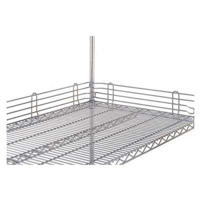 942338-7 Instock Wire Shelf Ledges: 48 in x 1 in x 4 in, Steel, Silver ...