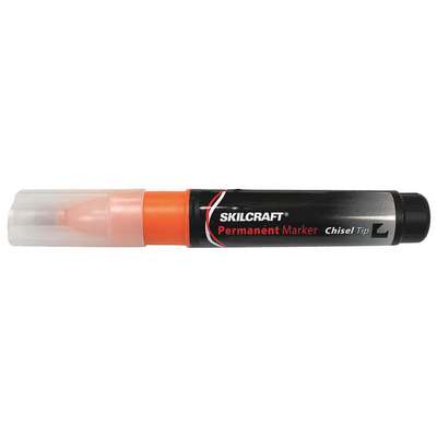 940530-5 Ability One Permanent Marker: Chisel, Capped, Orange, Orange ...