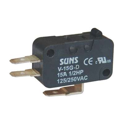 940239-7 Miniature Snap Action Switch: 15 A @ 240 V, 0.62 in Ht - Snap ...