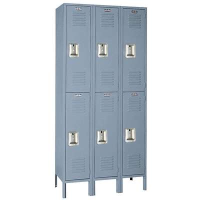 940568 Lyon Wardrobe Locker: 36 in x 12 in x 78 in, Louvered, 2 Tiers ...