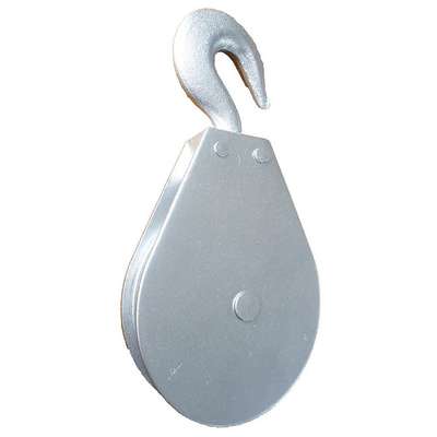 939332-4 Pulley Block: Designed For Wire Rope, Swivel Hook, 1/4 in Max ...