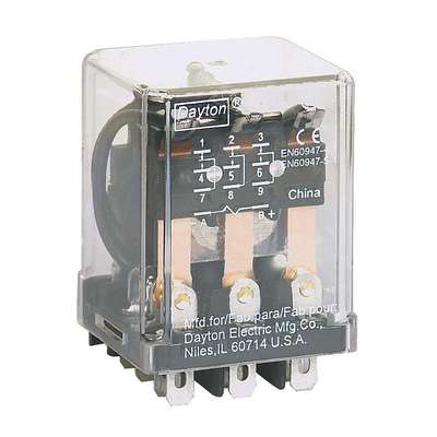 937269-4 Dayton General Purpose Relay, 120V AC Coil Volts, 10A @ 277V AC Contact Rating - Relay ...