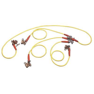 937871-4 Salisbury Four Way Grounding Set: Socket Clamp, (3) 6 Ft, (1 ...