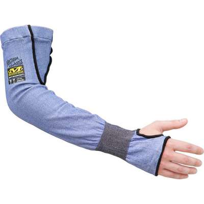 942229-9 Mechanix Wear Cut-Resistant Sleeves: ANSI/ISEA Cut Level A5, HPPE ( 18 ga ), Blue, Knit ...