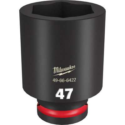 942761 Milwaukee Deep Impact Socket: 3/4 in Drive Size, 47 mm Socket ...