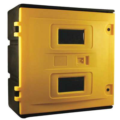 940020-5 Safety Cabinet: Cabinet, Plastic, Yellow, Labels/Storage ...