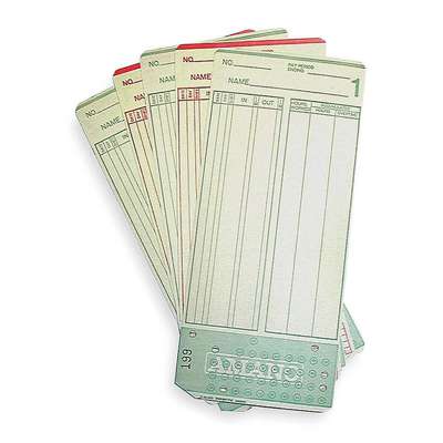 939665-9 Amano Time Cards: Payroll, 2 Sides, All Pay Periods, 7 3/8 in ...