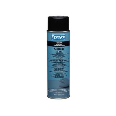 938036 Sprayon Glass Cleaner, 18 oz. Cleaner Container Size, Hard ...