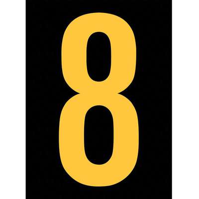 936492-6 Stranco Inc Reflective Number 8 Label, Vinyl, Character Height ...