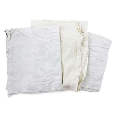 940834-2 Cloth Rag: Flannel, Reclaimed, White, Varies, 25 lb Wt ...