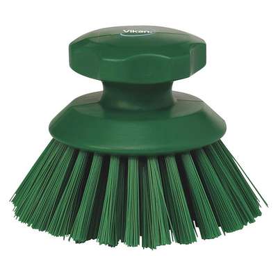 940897-2 Vikan Stiff Bristle Round Scrub Brush, 5 inch, Green ...